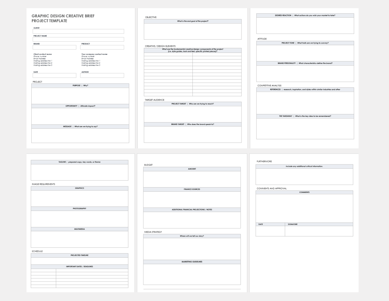Free Project Brief Templates | Smartsheet