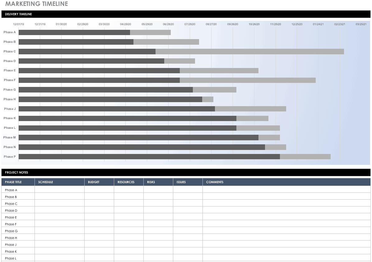 Free Project Schedule Templates | Smartsheet