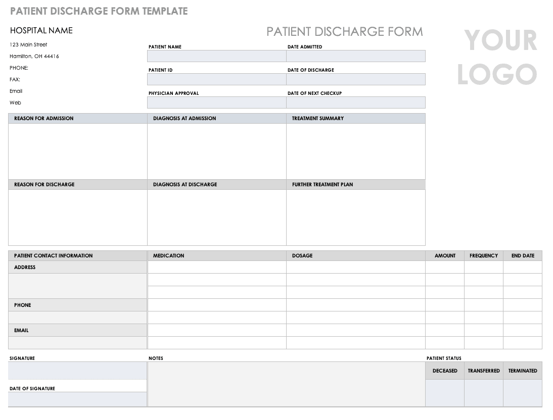 Free Medical Form Templates | Smartsheet