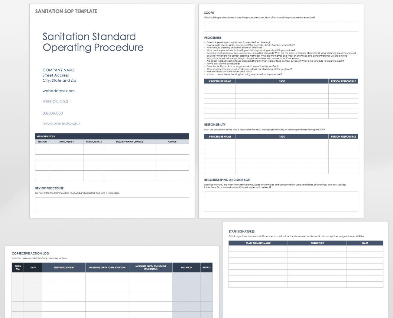 Standard Operating Procedures Templates | Smartsheet