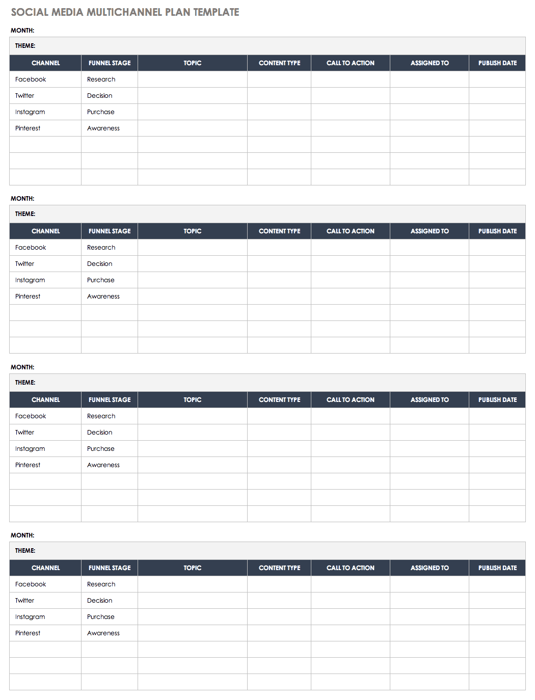 60+ Free Content Marketing Templates | Smartsheet