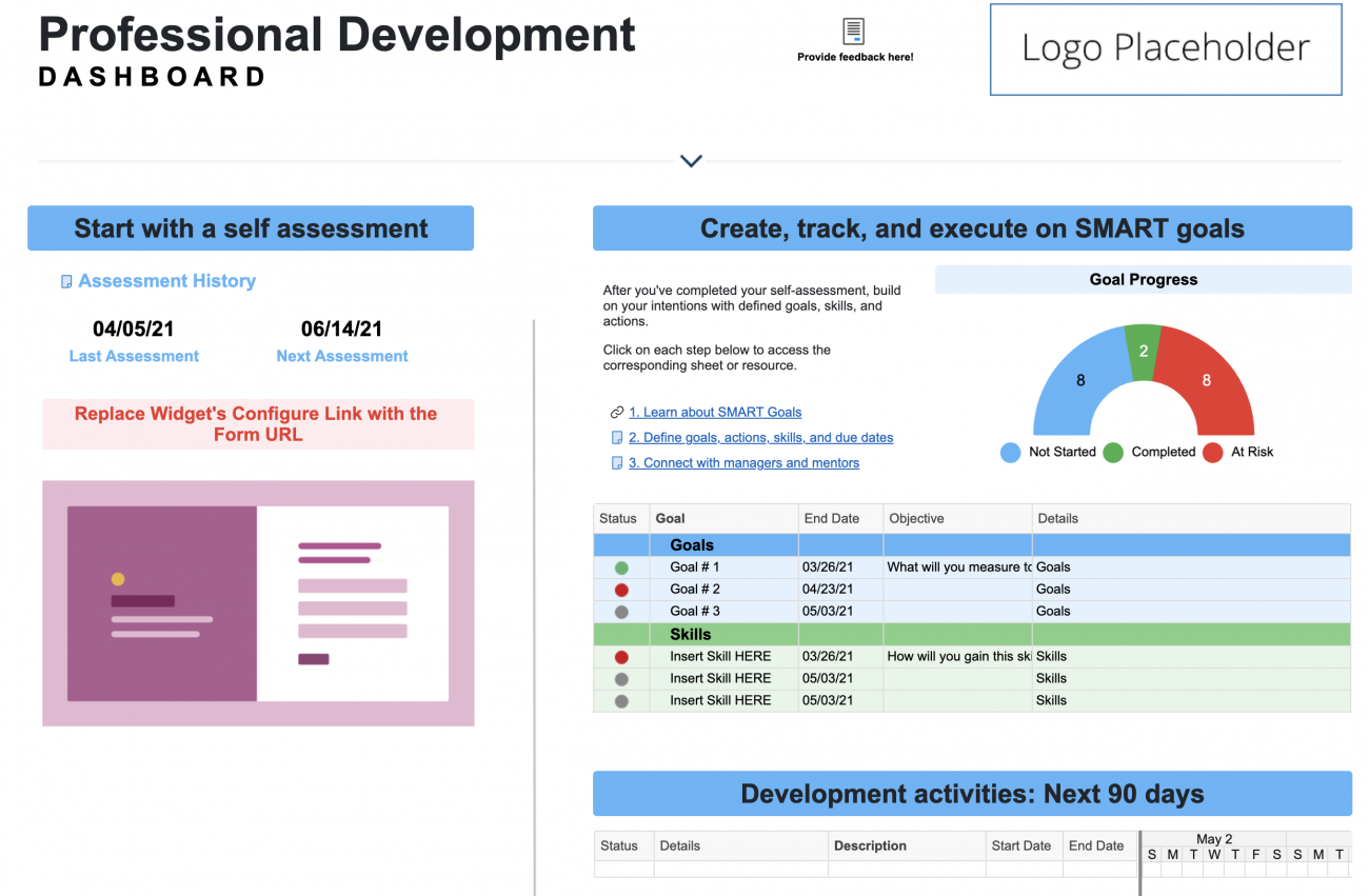 Professional Development Tracker Template Set | Smartsheet