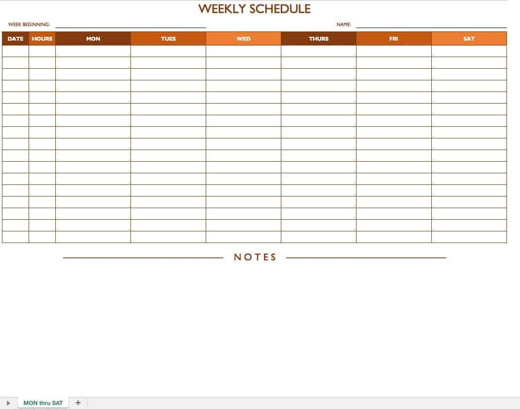 Free Work Schedule Templates for Word and Excel |Smartsheet