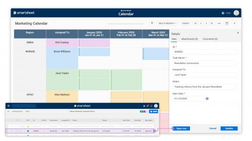 Calendar App | Smartsheet
