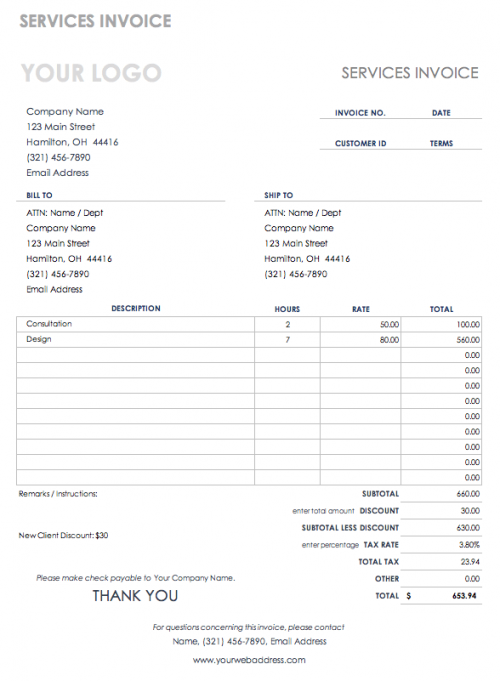Download Free PDF Invoice Templates | Smartsheet