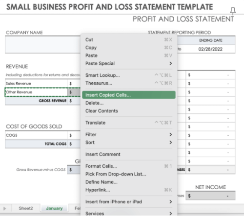 How to Do a Profit and Loss Statement in Excel | Smartsheet