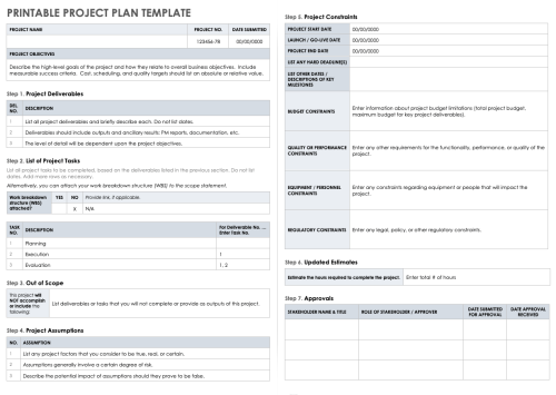 Free Project Deliverables Templates | Smartsheet