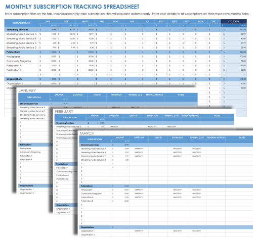 Free Subscription & Membership Tracking Templates | Smartsheet