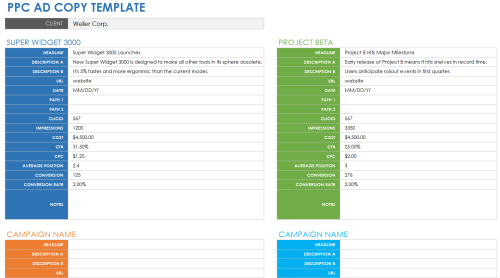 Free PPC Campaign Templates | Smartsheet