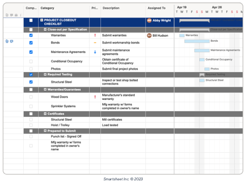 Smartsheet Construction Management Templates