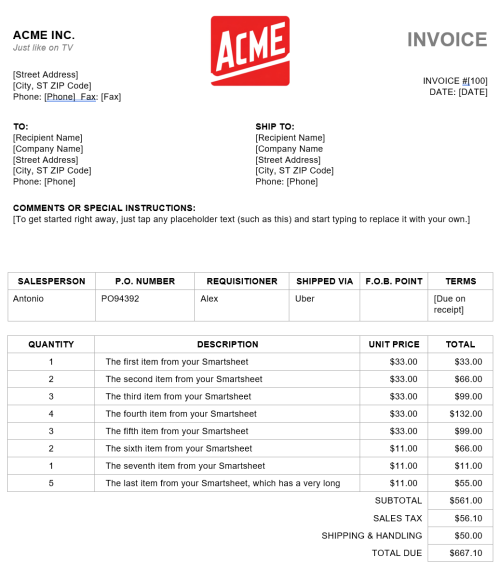 Advanced Document Generator | Smartsheet