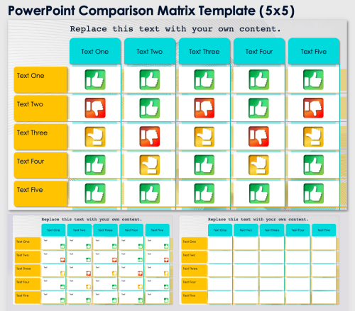 10 Free PowerPoint Matrix Templates & Slides