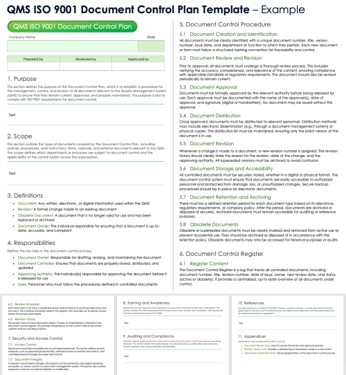 Free Document Control Templates: Plans, Registers & Logs