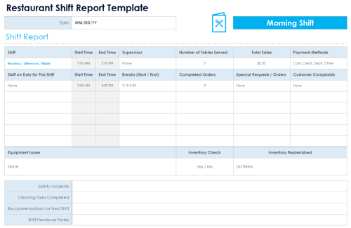 Free Shift Report Templates & Forms: All Industries & Formats