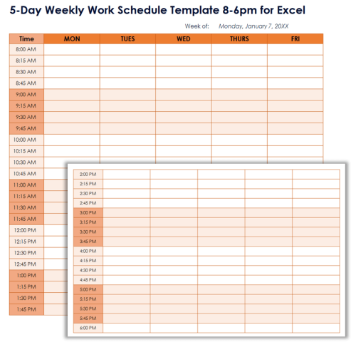 Free Work Schedule Templates for Word and Excel |Smartsheet