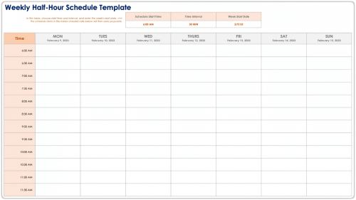 Free Hourly Schedule Templates: All Formats, Editable & Printable
