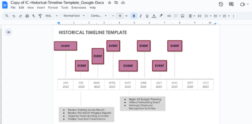 How to Make a Timeline in Google Docs: Template & Video