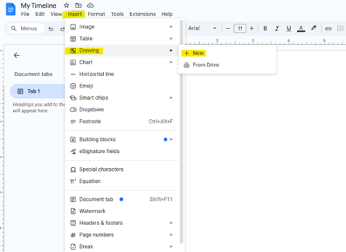 How to Make a Timeline in Google Docs: Template & Video