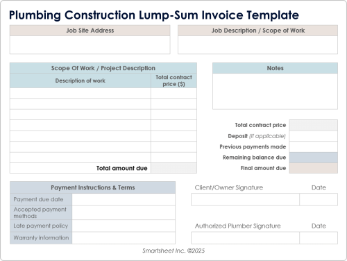 Free PDF Construction Invoices: All Types for All Projects