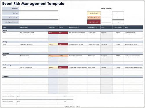 Free Event Planning Templates