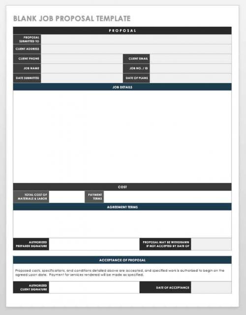 Free Job Proposal Templates | Smartsheet