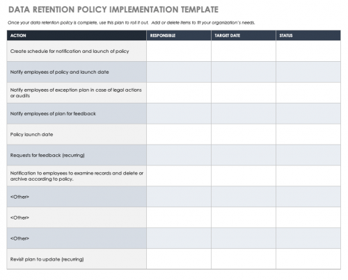How to Create a Data Retention Policy | Smartsheet
