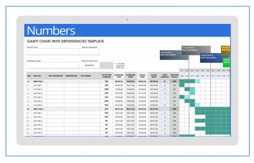 Free Gantt Templates for Apple Numbers on Mac | Smartsheet
