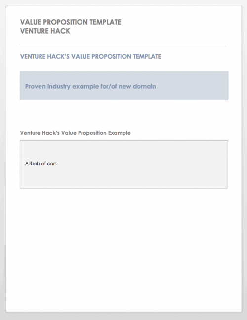 Free Value Proposition Templates | Smartsheet