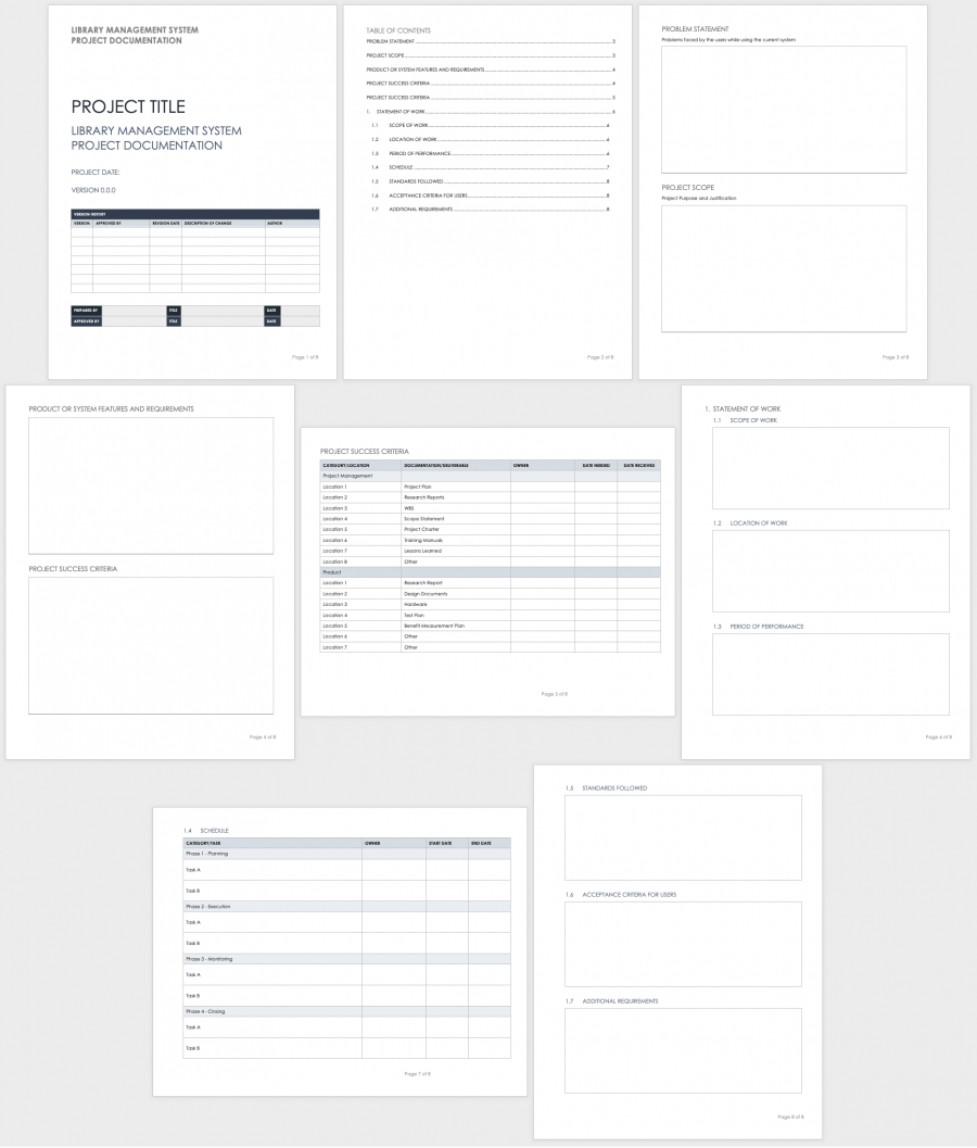 10+ Free Project Documentation Templates | Smartsheet