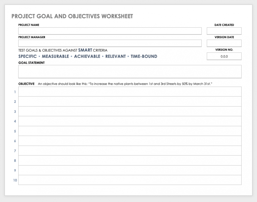 How to Write S.M.A.R.T. Project Objectives Smartsheet