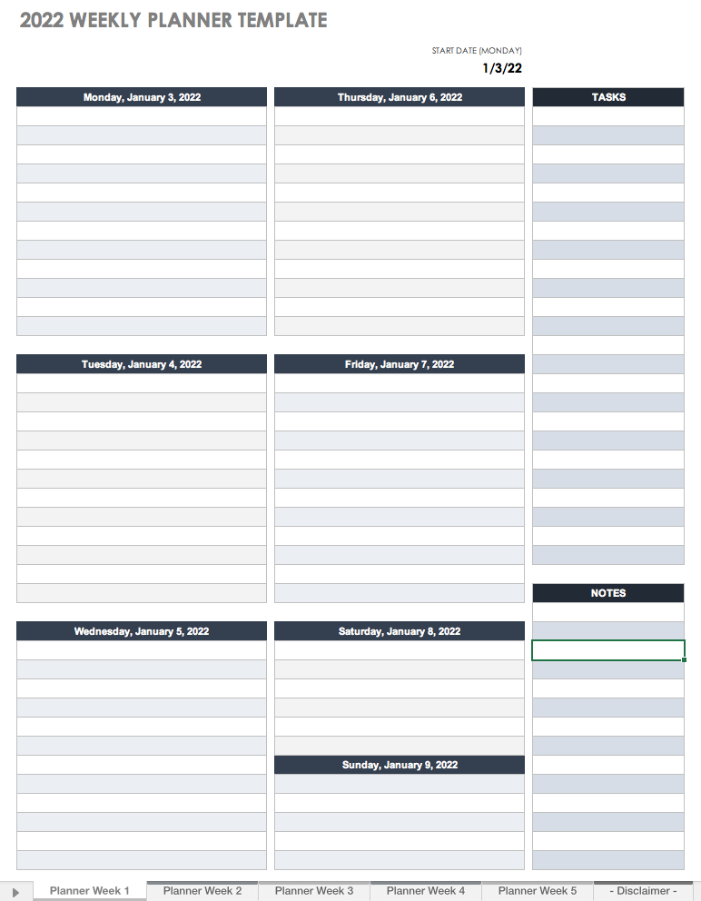 Free Excel Calendar Templates