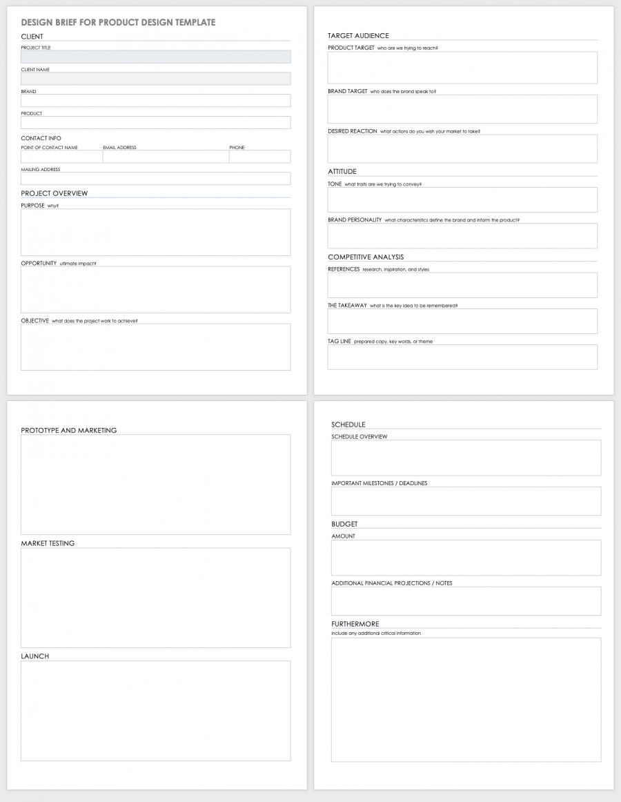 Free Design Brief Templates | Smartsheet