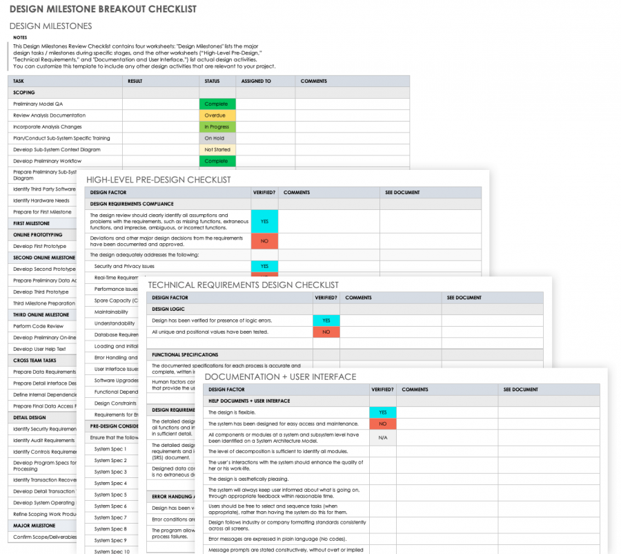 Free Design Review Checklists | Smartsheet