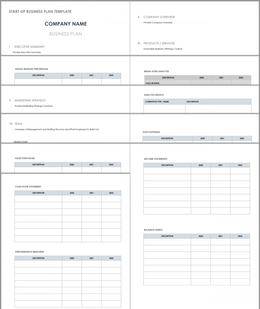 Free PDF Business Plan Templates | Smartsheet