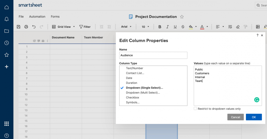 Agile Document Management - Smartsheet