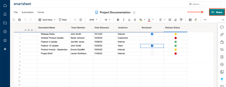 Agile Document Management - Smartsheet
