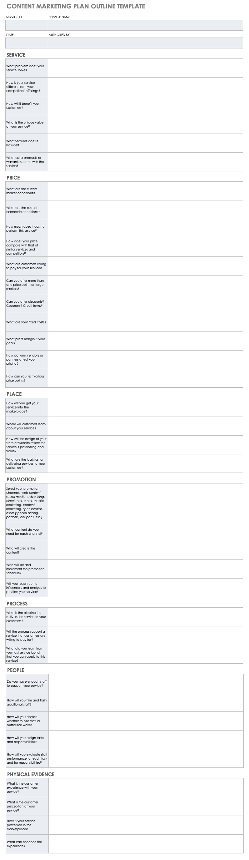 Free Content Marketing Plan Templates | Smartsheet