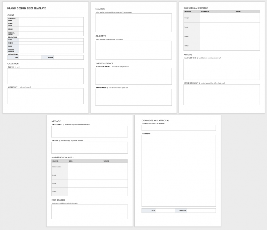 Free Brand Brief Templates | Smartsheet