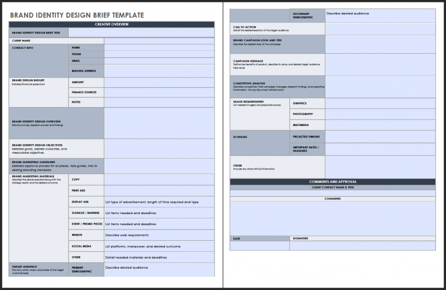 Free Brand Brief Templates | Smartsheet