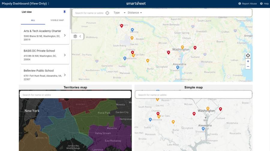 Mapsly: Interactive Map for Smartsheet | Smartsheet