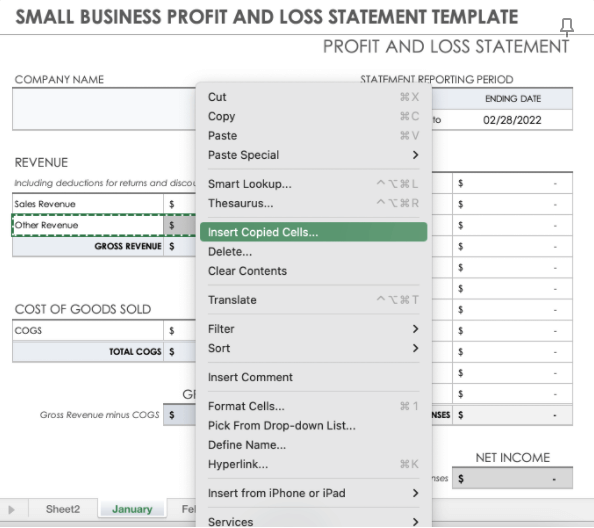 How to Do a Profit and Loss Statement in Excel | Smartsheet
