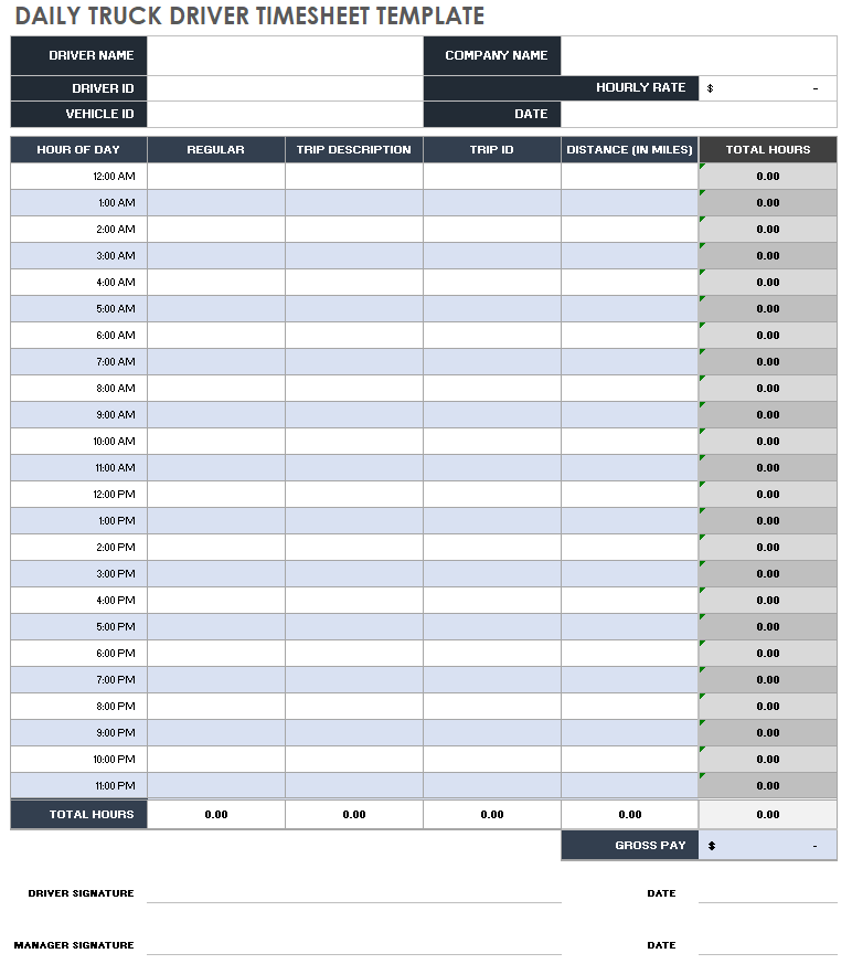 Free Daily Timesheet & Time Card Templates | Smartsheet