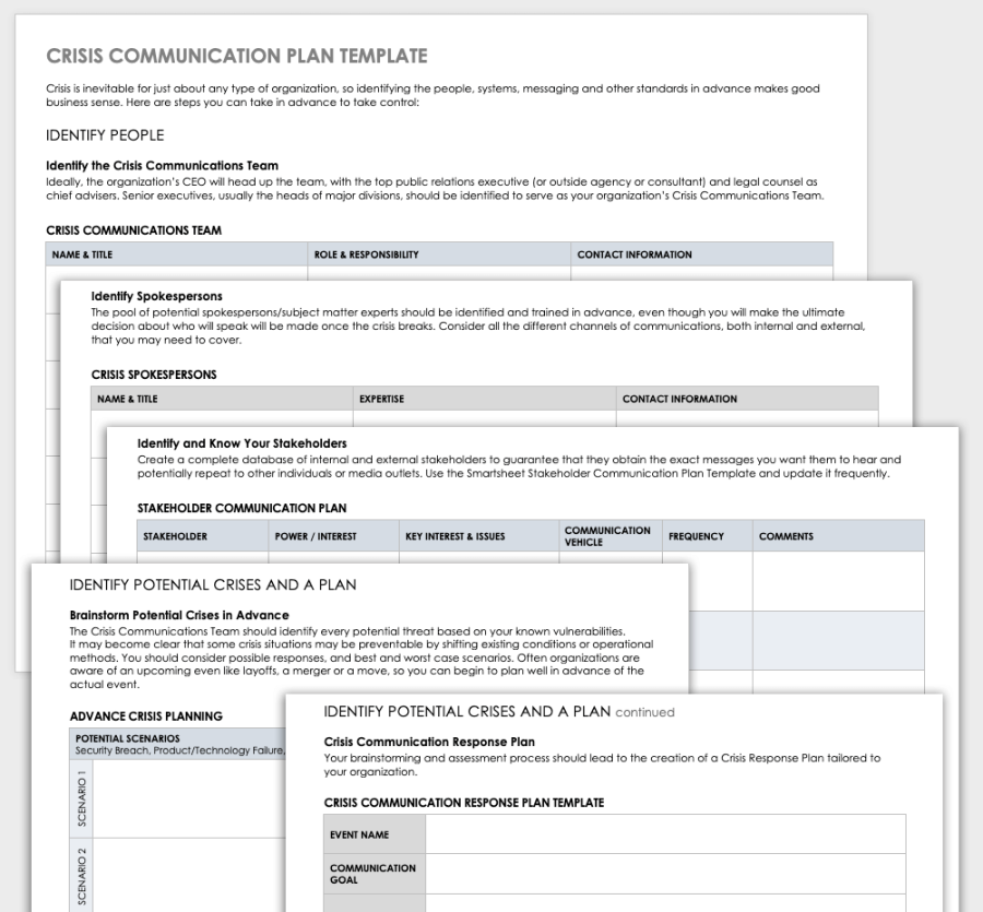 Internal Communication Plan Templates | Smartsheet