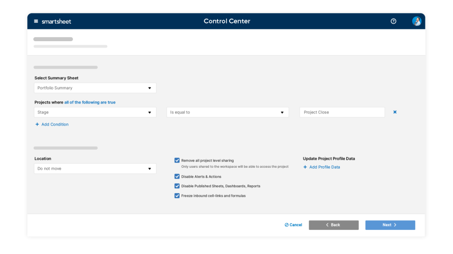 Smartsheet Control Center | Smartsheet