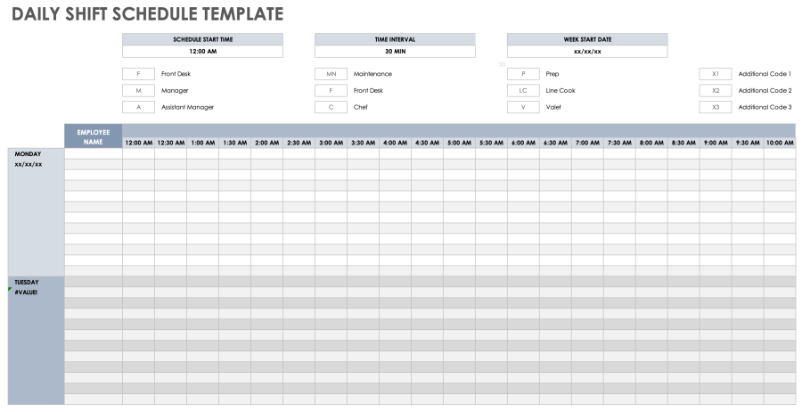 Free Printable Daily Calendar Templates | Smartsheet