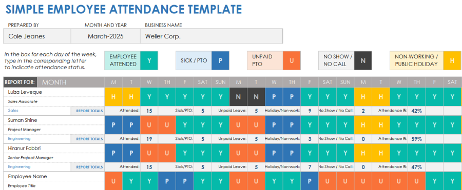 Free Google Sheets Attendance Templates & How-To | Smartsheet