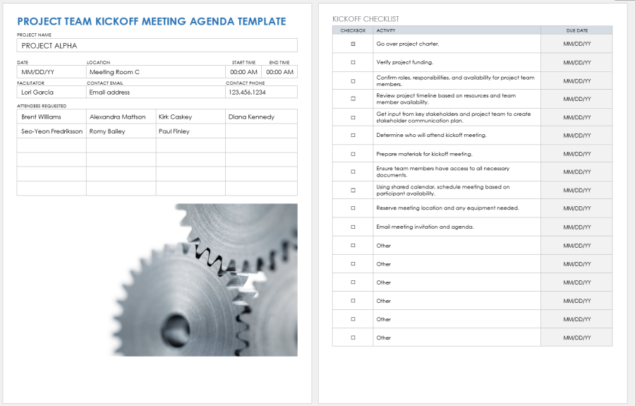 Free Project Management Meeting Agenda Templates | Smartsheet