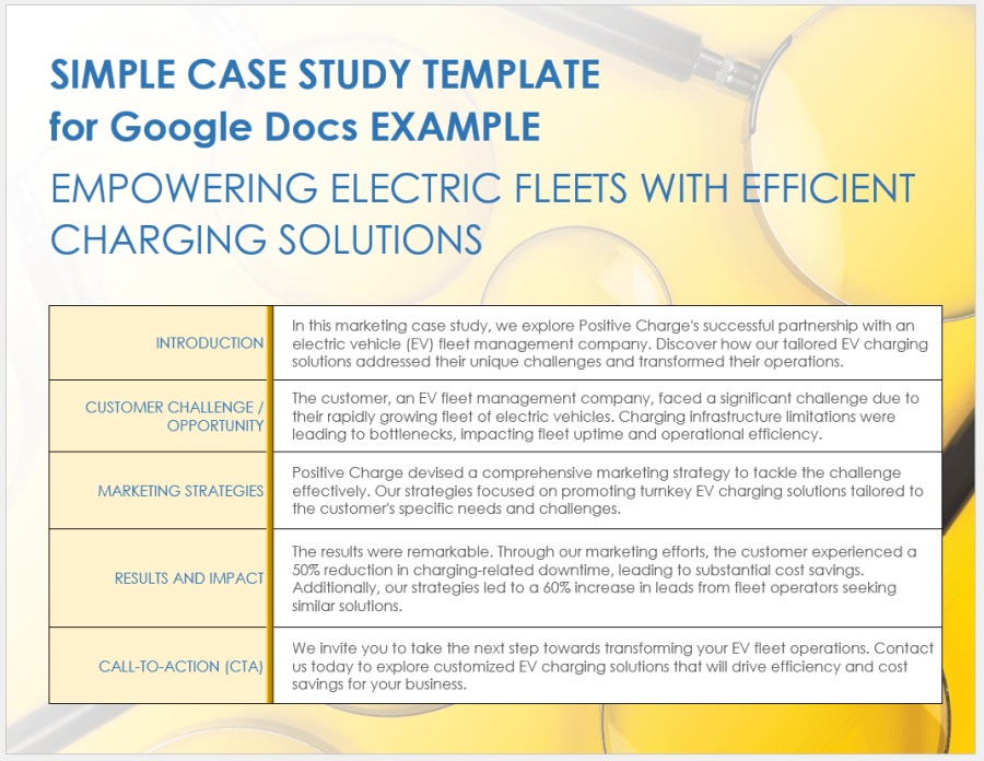8 Free Google Doc Case Study Templates | Smartsheet