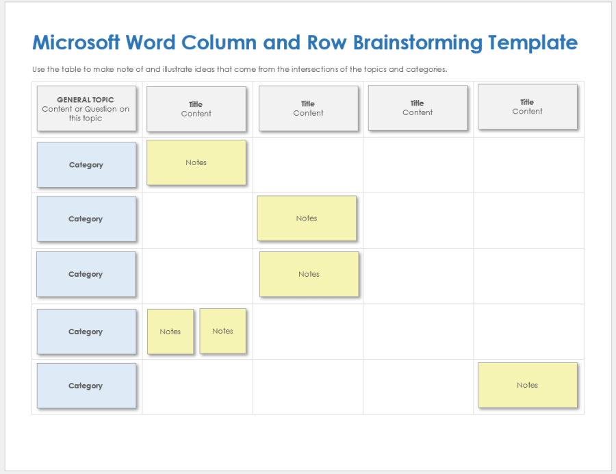 Free MS Word Brainstorming Templates: Mind Maps & More