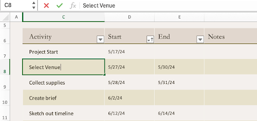 4 Easy Ways to Create Timelines in Excel
